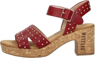 Mustang Femme, Chaussures, Rouge, Taille: 41 EU Sandales &agrave; Talons Hauts