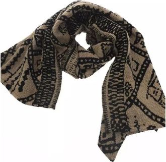 Alpha Studio Femme, Accessoires, Brun, Taille: ONE Size &Eacute;tole Jacquard Scandinave Double Face