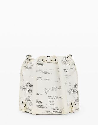 Desigual Mittelgro&szlig;er Rucksack in Wei&szlig; mit Schriftzug-Neutral