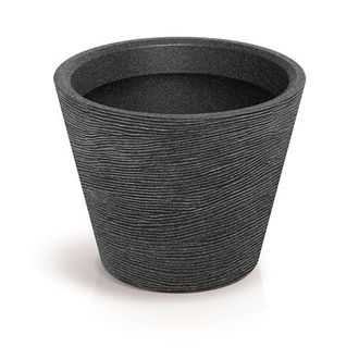 Prosperplast Blumentopf, Tubra rund, &Oslash;40 x 34 cm, Schwarz, Granit