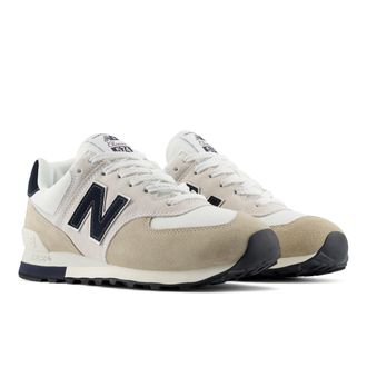 New Balance Sneaker NEW BALANCE 574, Damen, Gr. 40,5, sea salt, linen, Leder, Textil, Schuhe Sneaker, mit Gummilaufsohle, Topseller