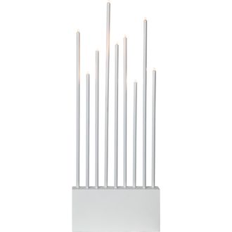 Eglo Kerzenst&auml;nder Buzz, Dekoleuchte Weihnachten, Fensterdeko aus Holz, Stahl in wei&szlig;, warmwei&szlig;