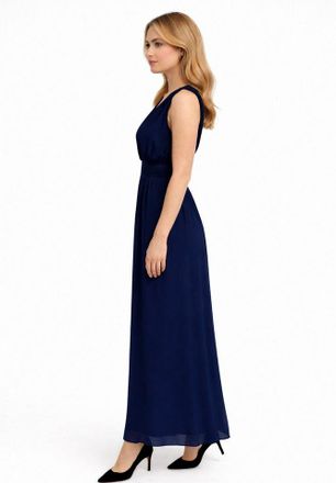 Elara Maxikleid Elegantes Chiffon Freizeitkleid Damen mit femininem V-Ausschnitt