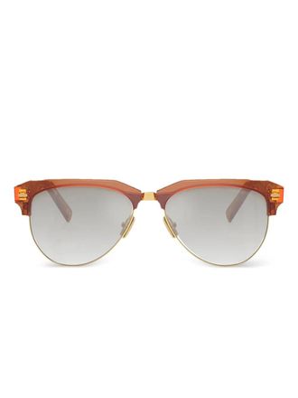 Miu Miu Eyewear lunettes de soleil &agrave; monture pilote - Marron