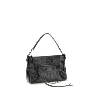 Balenciaga Mens Black Lamb Ovis Aries Shoulder Bag