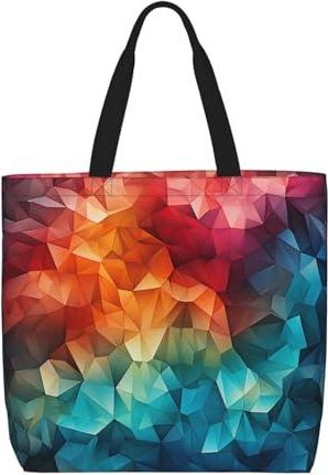 Generic Fusion De Couleurs Sac A Main Femme Imperm&eacute;able Tote Bag R&eacute;utilisable Sac A Main Femmes Pour Gym Quotidienne Shopping