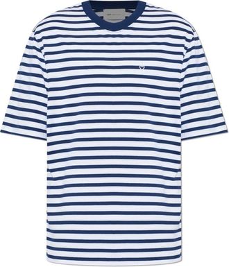 Ami Homme, Tops, Bleu, Taille: 2XL T-shirt Ray&eacute; Oversize