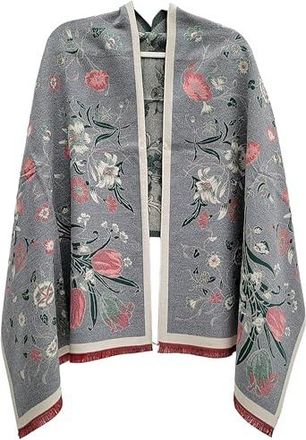 GFM &Eacute;charpe ch&acirc;le style pashmina texture cachemire pour lautomne et lhiver (FRLSHL-AA), 0-bhll-gris rouge, L