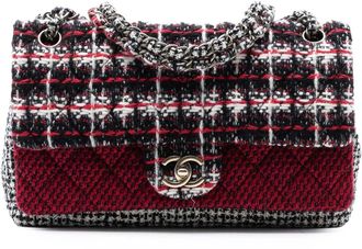 Chanel Hobo Bags - Medium CC Tweed Multi Print Double Flap - Gr. unisize - in Rot - f&uuml;r Damen