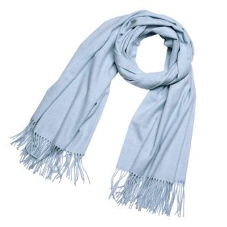 DonDon Schal Damen Winter Wollschal Winterschal gro&szlig; und flauschig 200 x 70 cm - Hellblau