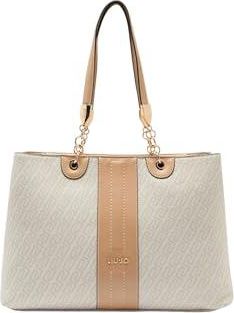 Liu Jo Sac &agrave; bandouli&egrave;re H&eacute;matite M avec logo monogram AA6104 E1118 naturel/dk