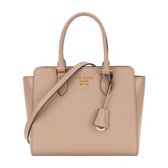 Prada Leder Henkeltasche - - Bags - Damen - Beige - ONE SIZE