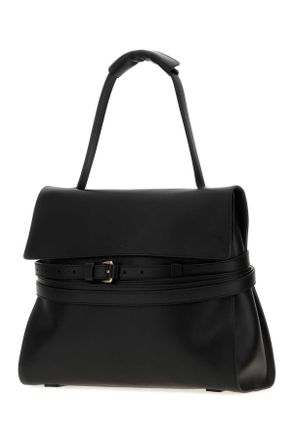 Moschino Womens Black Leather Medium Moschino Tie Me Handbag Nero Borse A Mano Bag