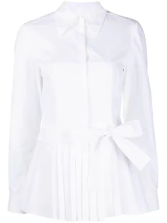 Alberta Ferretti chemise &agrave; taille ceintur&eacute;e - Blanc