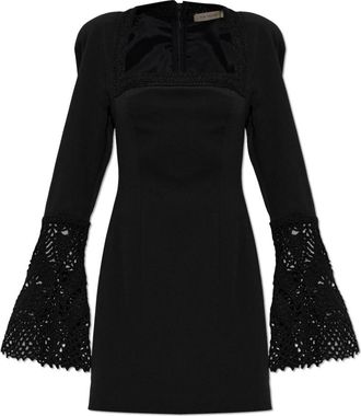 The Mannei Robe &agrave; finitions crochet - Femme - Robes - Noir - Taille: 38 FR