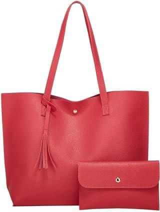 Generic Sac &agrave; bandouli&egrave;re solide pour m&egrave;re, grande capacit&eacute;, sac fourre-tout, bandouli&egrave;re, pour sacs, rose vif, Taille unique