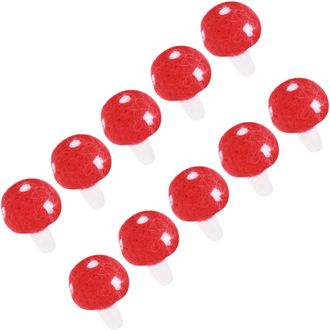 Angoily 10 Stück Teiliges DIY Wollfilz Pilz Kreative Handwerkszubehör für Heimdeko Leichte und Kompakte Filzpilze zur Individuellen Gestaltung von Wohn und Ga