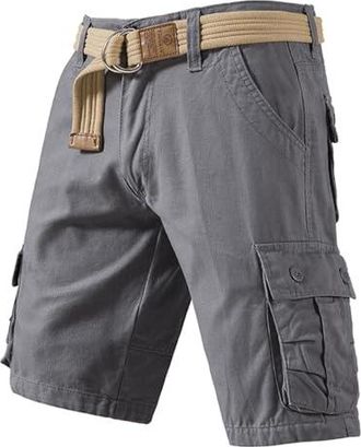 Generic Short basique vintage pour homme - Coupe ample - Pantalon de travail l&eacute;ger - Grandes tailles - Stretch et l&eacute;ger - Avec plusieurs poches - Bermuda &agrave; ci