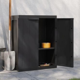 vidaXL Armoire de rangement dext&eacute;rieur noir 65x37x85 cm pp Vidaxl