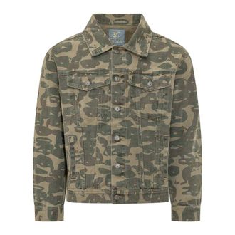 KidSuper Studios Homme, Vestes, Vert, Taille: M Veste Camo Visage