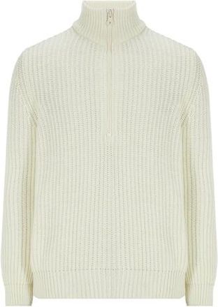 Au Printemps Paris Pull à zip en laine mélangé