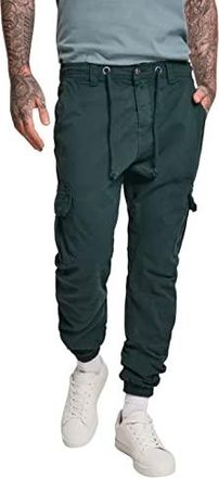 Urban Classics Pantalon de Jogging Cargo, Pantalon de Sport 100% Coton Jersey, Chevilles &eacute;lastiqu&eacute;es, Cordon &agrave; la Taille