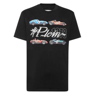Philipp Plein Homme, Tops, Noir, Taille: XL T-Shirt Col Rond