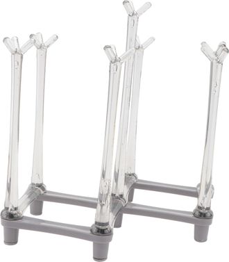 Cabilock Faltbares Ausziehbares Goblet Rack in Hellgrau Kreativer Weinglashalter f&uuml;r Bar K&uuml;che Party Platzsparendes Stilvolles Aufbewahrungsregal f&uuml;r Weingl&auml;se