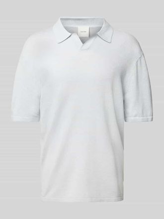 Calvin Klein Poloshirt aus Leinen-Seide-Mix