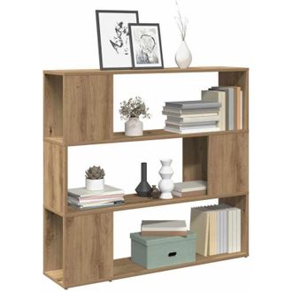 vidaXL Vidaxl - Biblioth&egrave;que/S&eacute;parateur de pi&egrave;ce ch&ecirc;ne artisanal 100x24x94 cm