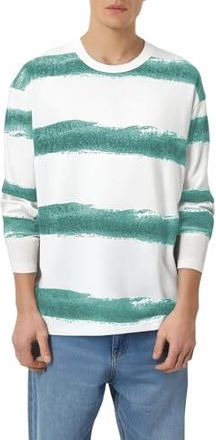 Generic ofeirhz Sweat-shirts pour homme Royaume-Uni manches longues col rond pull pull bloc de couleurs coupe ample sweatshirt décontracté intelligent rayé te