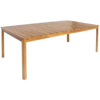 Sweeek Table de jardin SENORA acacia naturel avec coins arrondis. 10 places. 200 x 100 x 75 cm