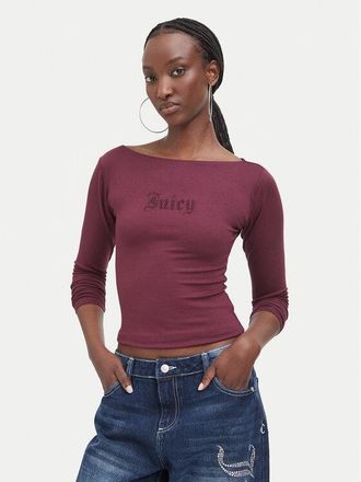 Juicy Couture Bluse JCWCT226329 Dunkelrot Slim Fit