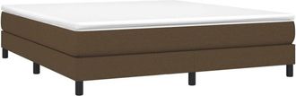 vidaXL Cadre de lit Marron fonc&eacute; 160x200 cm Tissu