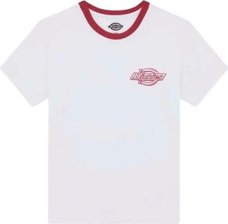 Dickies Femme, Tops, Blanc, Taille: 38 FR Plainville Ringer Tee