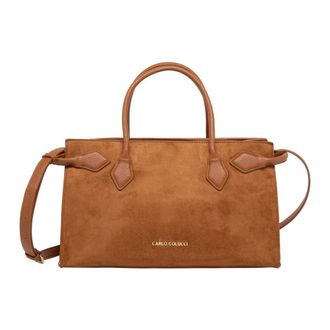 Carlo Colucci Wildleder Handtasche - - Bags - Damen - Braun - ONE SIZE