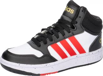 adidas Unisex Kinder Hoops Mid Shoes, Cloud White/Vivid Red/Core Black, 28 1/2 EU
