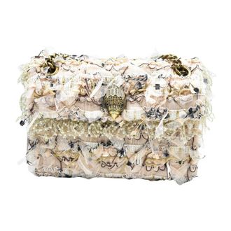Kurt Geiger Femme, Sacs, Beige, Taille: ONE Size Tweed Mini Kensington