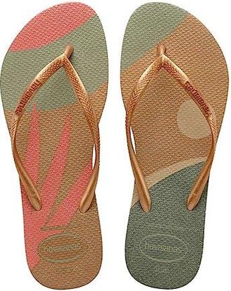 Havaianas Slim Palette Glow, Tongues Femme, Sable Gris Doré, 25/26BR (27/28 EU)