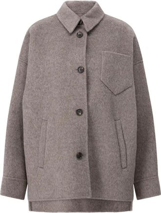 Arma Femme, Vestes, Brun, Taille: 42 FR Manteau Court Dominica Laine Mélangée