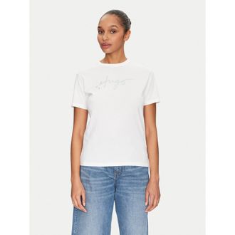 HUGO BOSS T-Shirt Damacia 50535491 Wei&szlig; Regular Fit