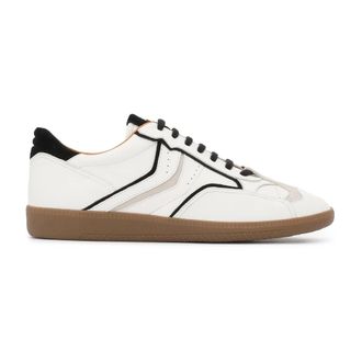 Kazar Schwarze und wei&szlig;e Ledersneaker mit Wildledereinsatzmuster - - Shoes - Damen - Wei&szlig; - 41 EU