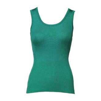 Dolce & Gabbana Baumwoll T-Shirt mit kurzem Print - - Tops - Damen - Gr&uuml;n - S