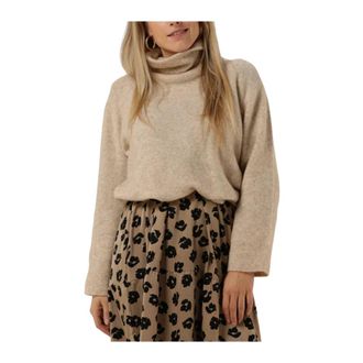 Modstr&ouml;m Adrian T-Neck Pullover - - Knitwear - Damen - Beige - XL