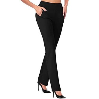 Generic Pantalon Long Femme Yoga Leggings Femme Printemps Leggings Pantalon &eacute;Vas&eacute; Mode Droit &agrave; Coupe Large avec Poche Pantalon De Jogging Pantalon dhiver pour