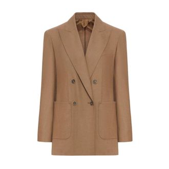Max Mara Braune Lederjacken f&uuml;r Frauen - - Jackets - Damen - Braun - S