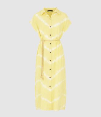Maison Saint Julien Robe Santorini Tie-Dye Citron