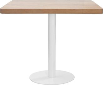 Festnight Bistrotisch Hellbraun 80 x 80cm MDF Bartisch Bartresen Stehtisch Tresentisch Esstisch Tisch Küchentisch Partytisch