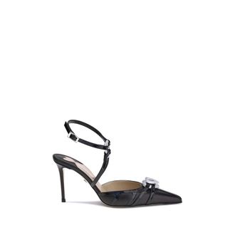 Mach & Mach Mach & Mach, Femme, Chaussures, Noir, Taille: 38 1/2 EU Escarpins Double Coeur avec Détail Strass