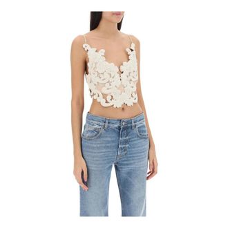 Zimmermann Sensory Cropped Top - - Tops - Damen - Wei&szlig; - M